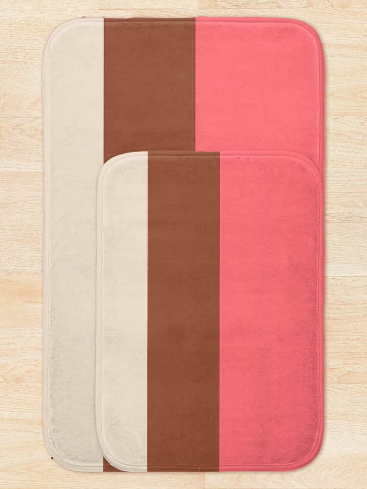 "Neapolitan - Minimalist Color Block Pattern in Bone, Brown, and Bright ...