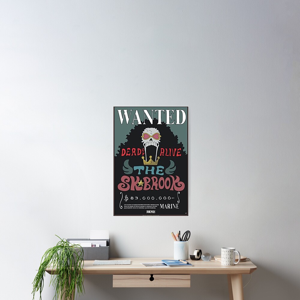 "Brook wanted" Poster for Sale by Devrok | Redbubble