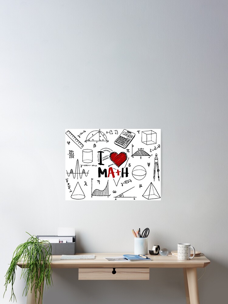 "love math" Poster for Sale by sPalandar | Redbubble