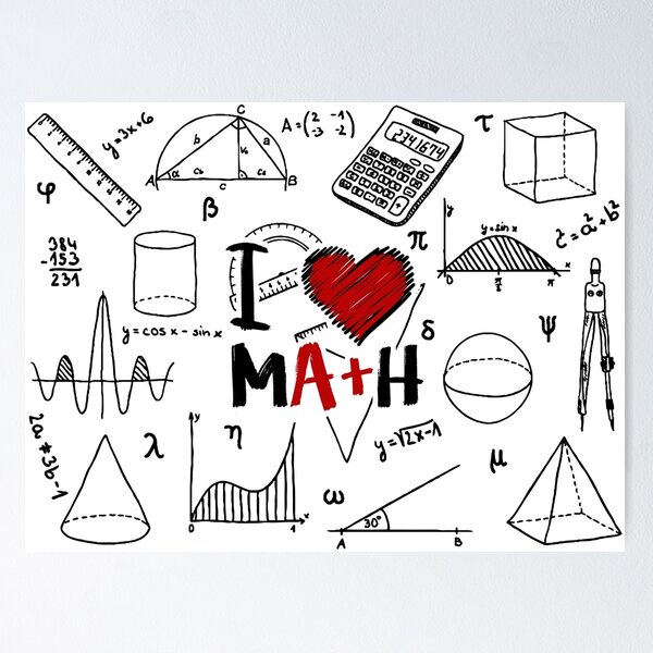 "love math" Poster for Sale by sPalandar | Redbubble
