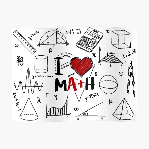 "love math" Poster for Sale by sPalandar | Redbubble