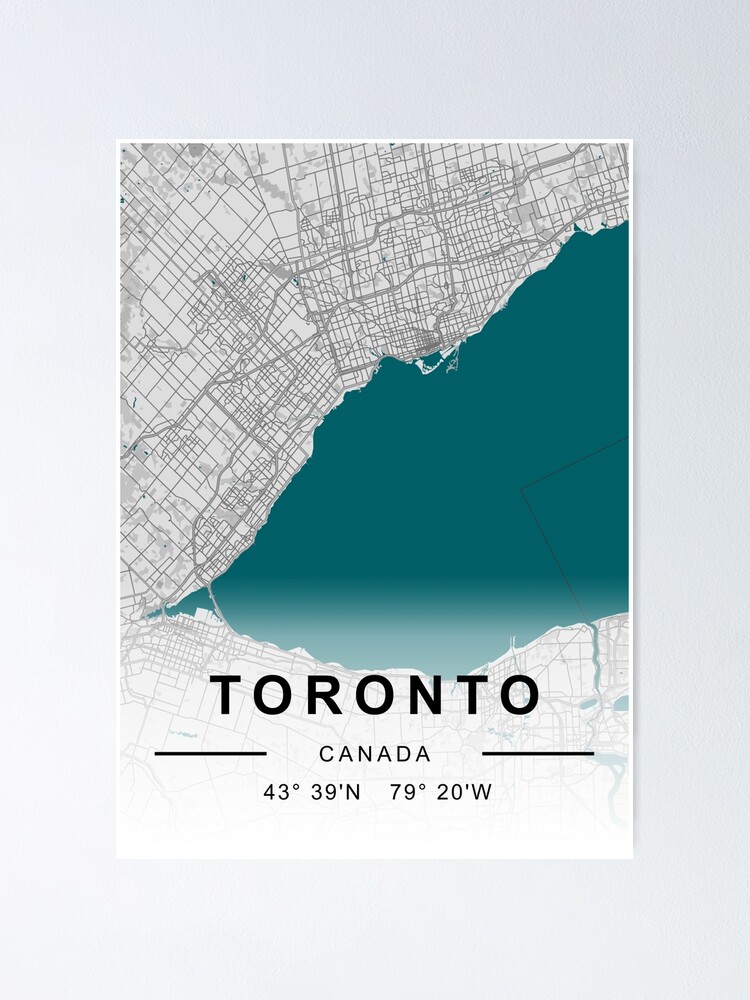 "TORONTO CİTY ROAD MAP POSTER" Poster for Sale by rashadat | Redbubble