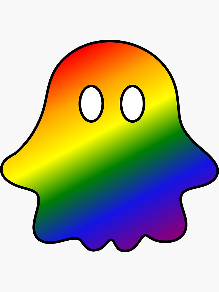 "Rainbow Ghost" Sticker by cnplummer | Redbubble