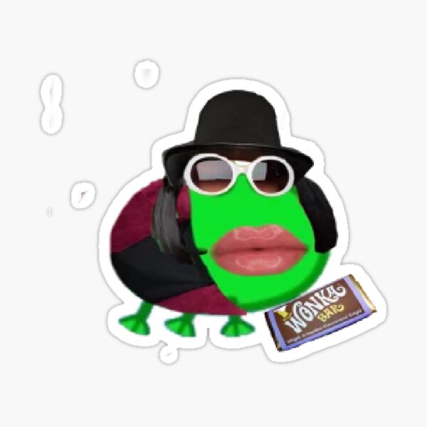 "willy frog" Sticker for Sale by ava-marie- | Redbubble