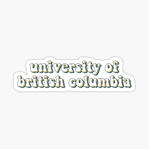 "University of British Columbia Retro" Sticker by samanthaprice | Redbubble