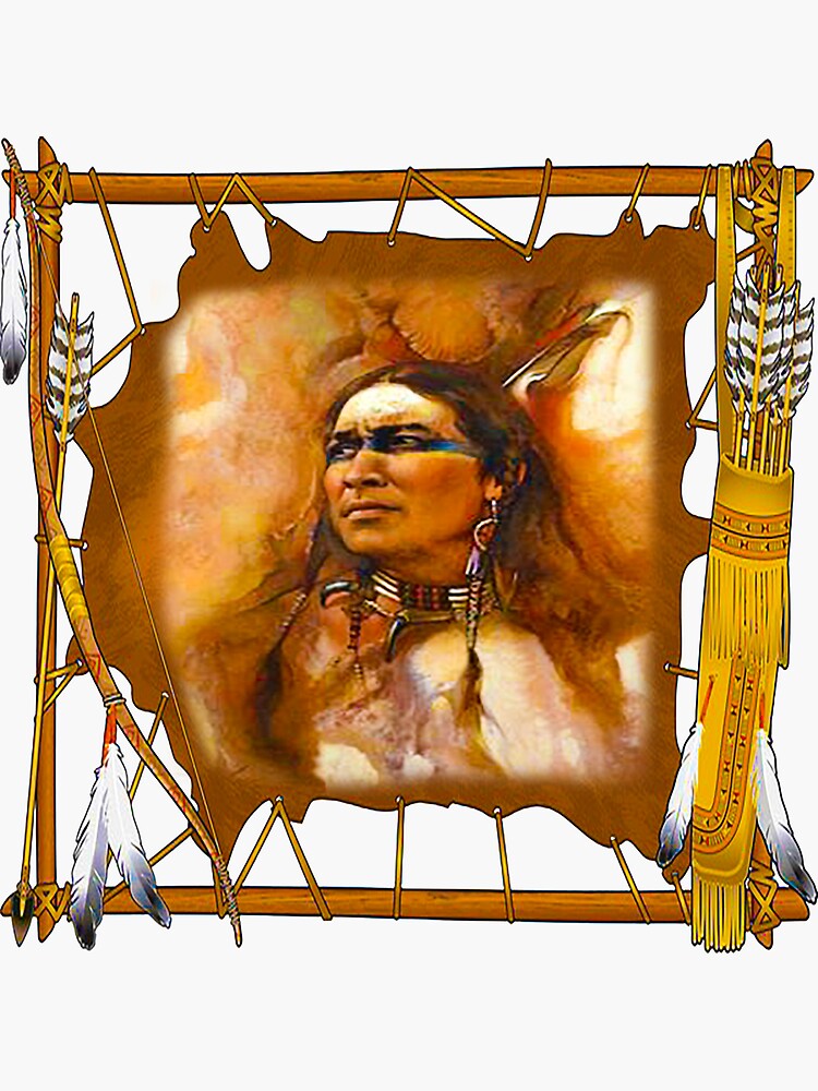 "fwc 6756 native american" Sticker by fwc-usa-company | Redbubble