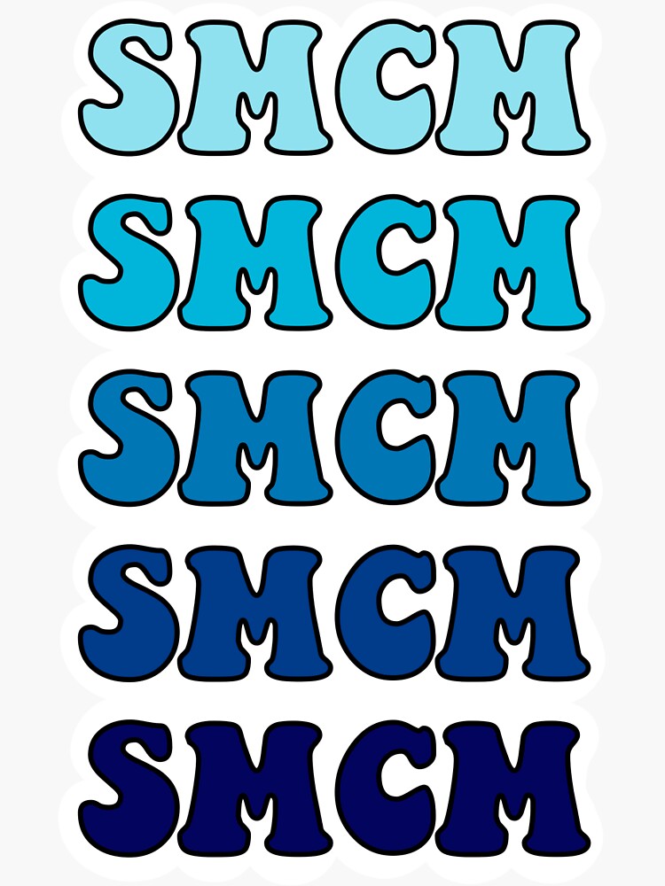 "SMCM stacked print" Sticker by lilydavison | Redbubble