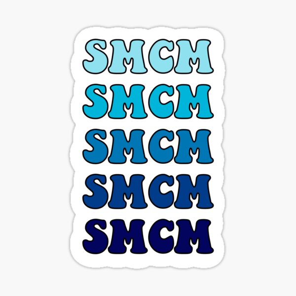 "SMCM stacked print" Sticker by lilydavison | Redbubble