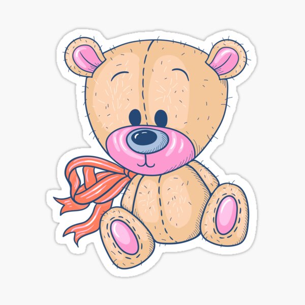 "Teddy Bear" Sticker for Sale by CaribTrends | Redbubble