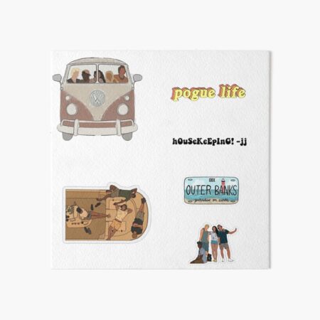 "Outer banks: Pogue Sticker bundle" Art Board Print by Emmas-Emporium ...