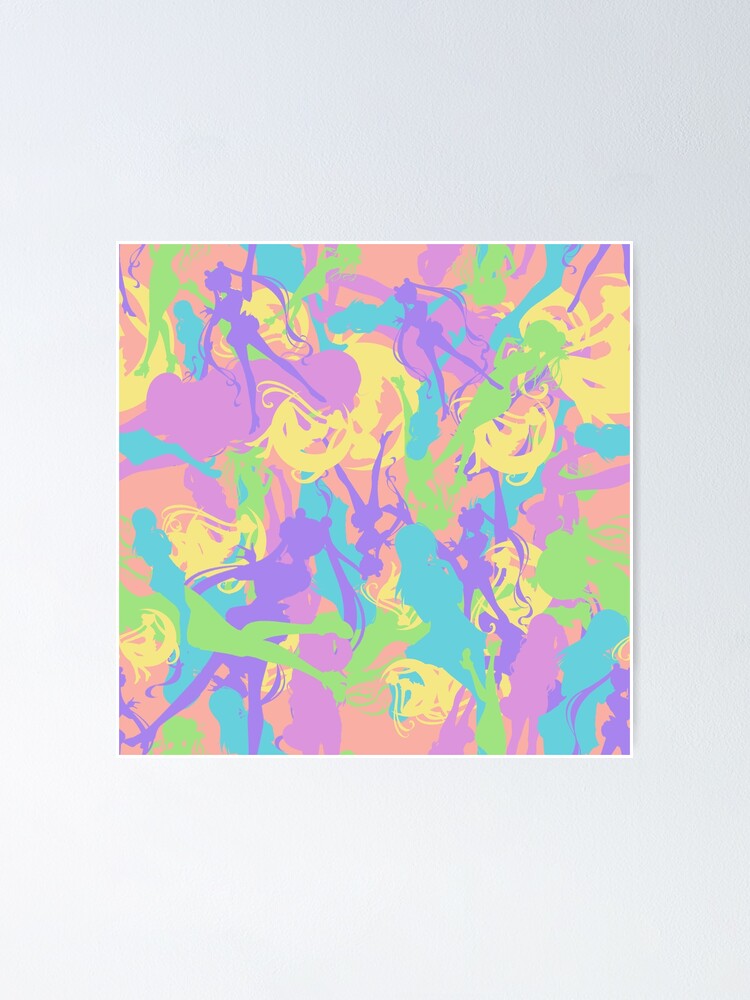 "Anime manga kawaii cute camouflage pattern" Poster for Sale by ...