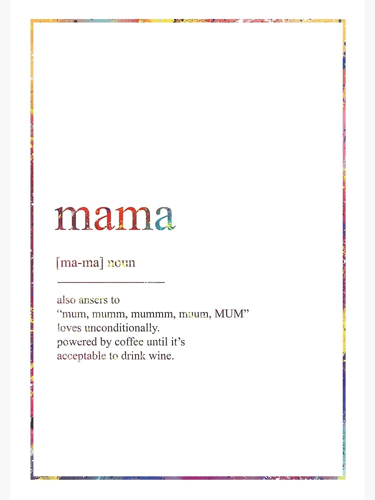 "MAMA 380 Watercolor Map Yoga Quote Definition Desi" Poster by ...