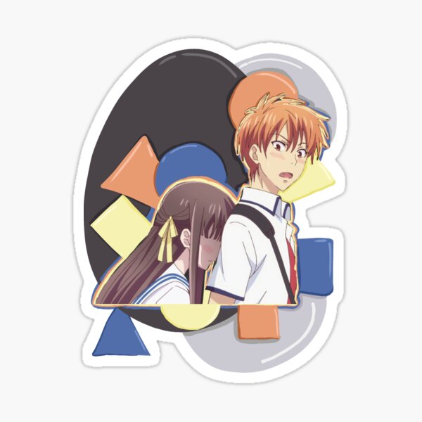 "Kyo and Tohru " Sticker for Sale by Rere-ramen23 | Redbubble