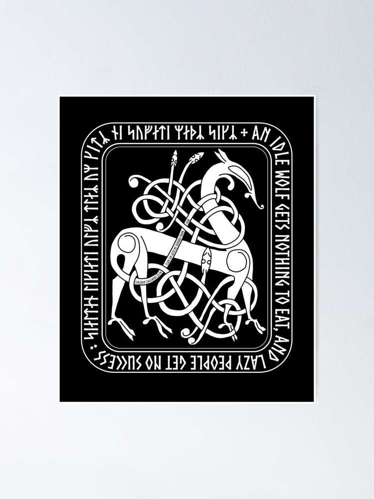 "Viking Runic Havamal Quote" Poster by Helgi-chris | Redbubble