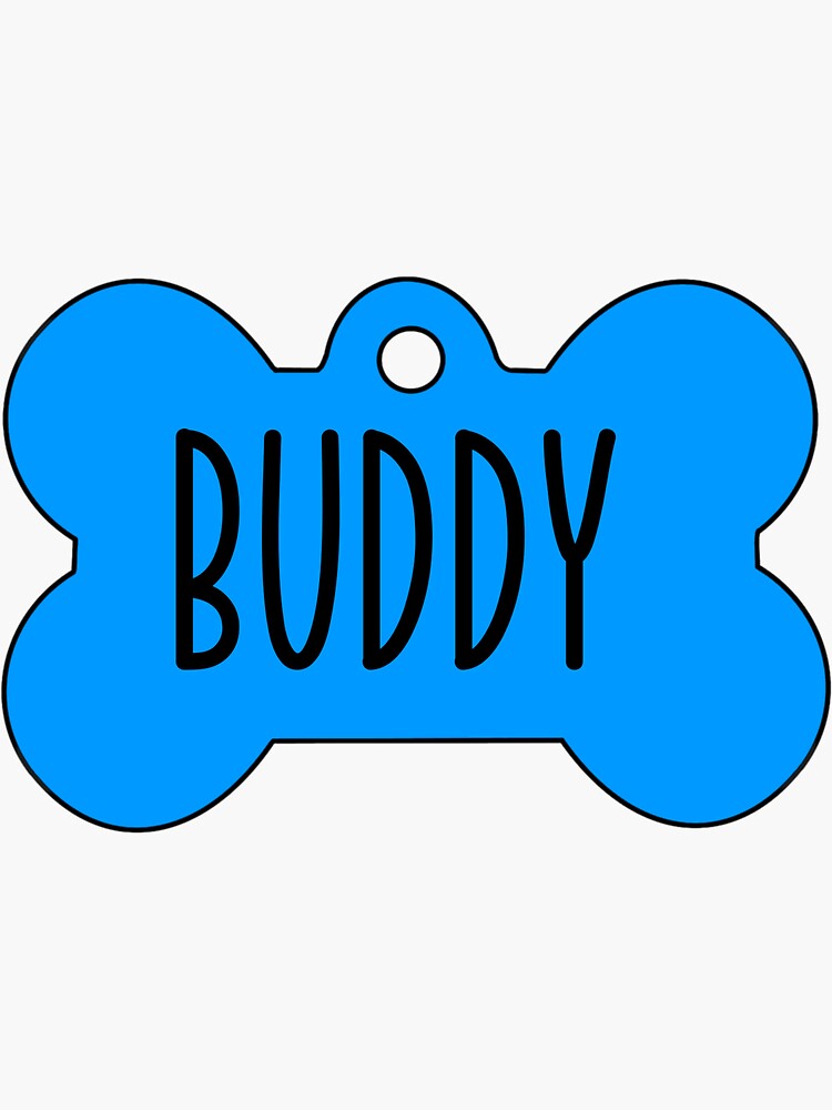 "Custom dog tag sticker (buddy)" Sticker for Sale by vanessa1012 ...