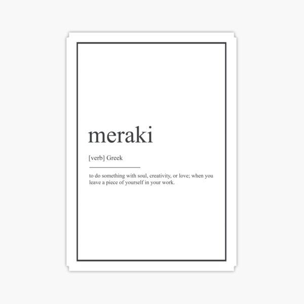 "Meraki 396 Watercolor Map Yoga Quote Definition De" Sticker by ...