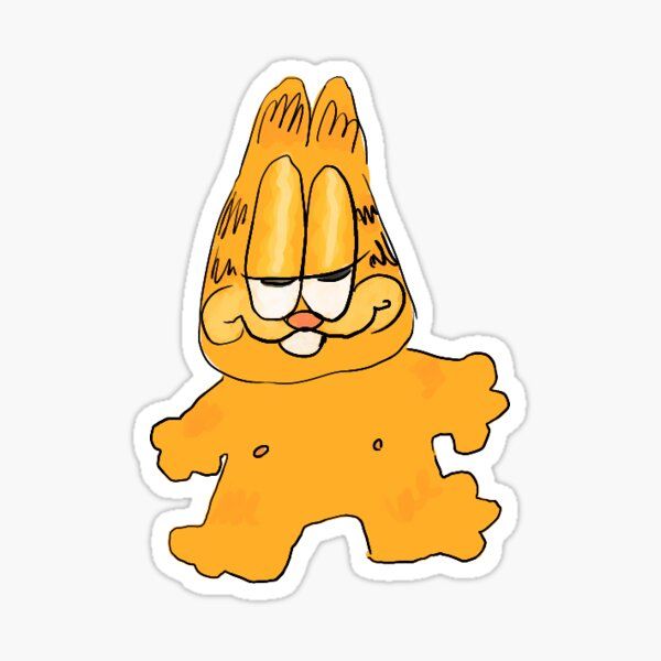 "Garfeild " Sticker for Sale by Potatosoop | Redbubble
