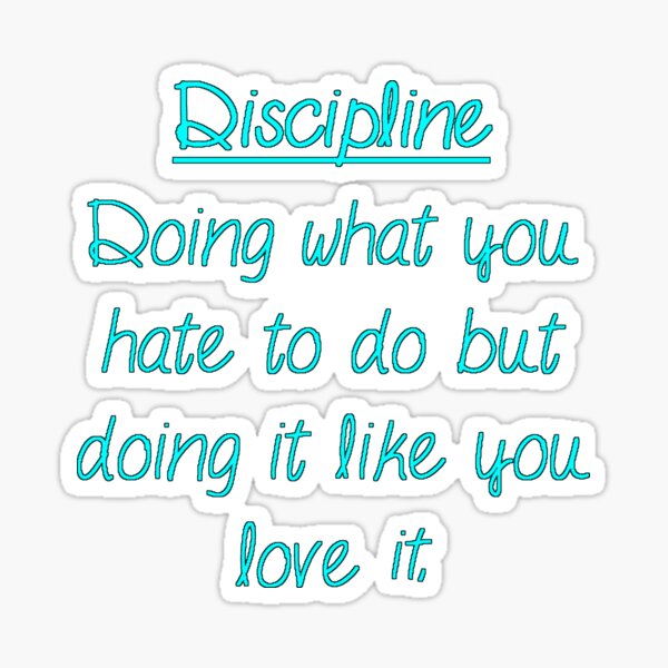 "Discipline" Sticker for Sale by Mlg1103 | Redbubble