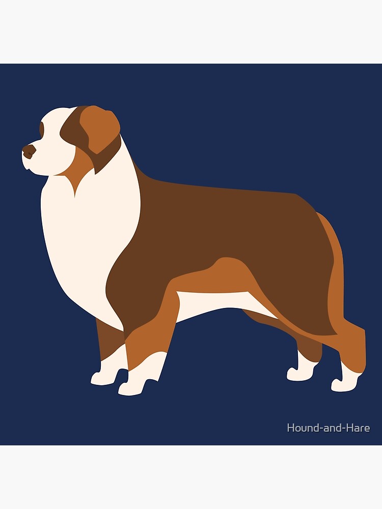 "Red Tri Australian Shepherd" Poster for Sale by Hound-and-Hare | Redbubble