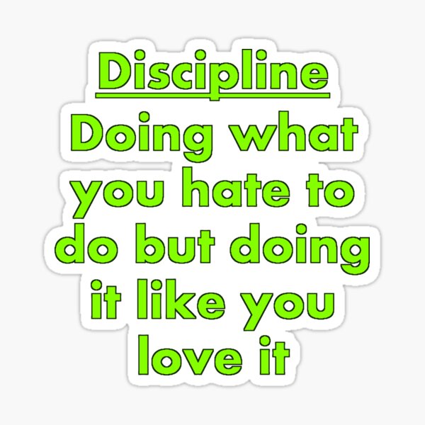 "Discipline" Sticker for Sale by Mlg1103 | Redbubble