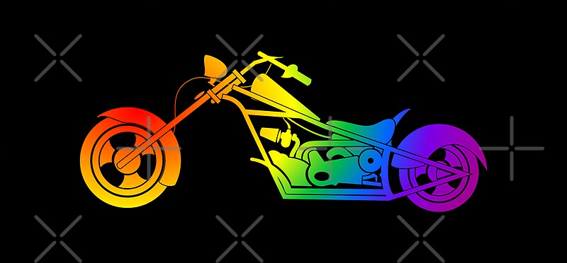 "Rainbow Motorcycle" by Almdrs | Redbubble