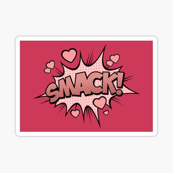 "Kissy smack smooch comic book mask" Sticker for Sale by herizon ...