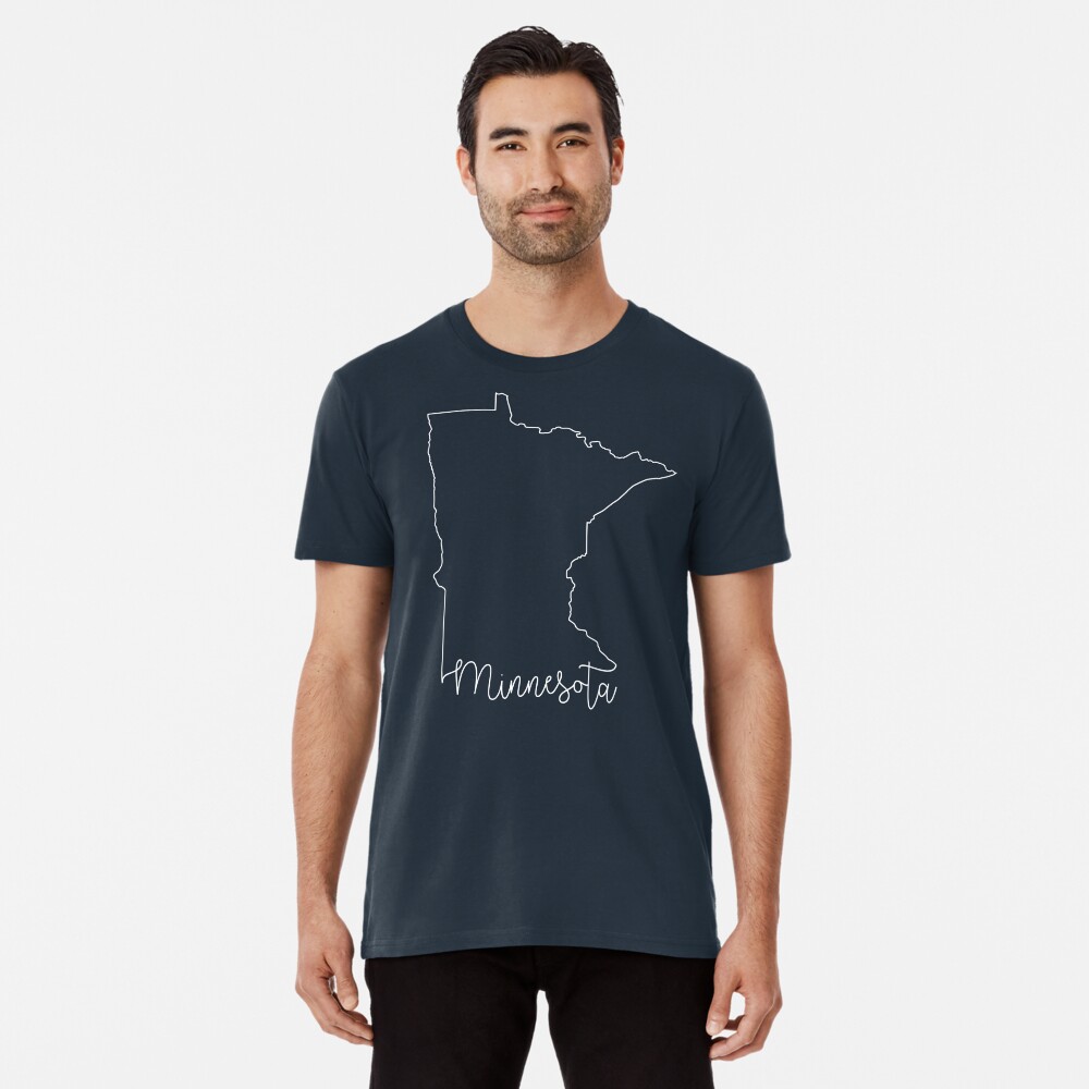 "Minnesota Cursive State Outline" Sticker for Sale by GreatLakesLocal ...