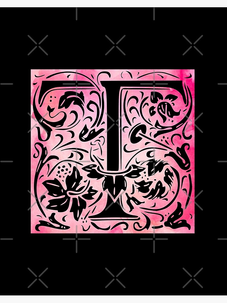 Lámina rígida for Sale con la obra «La Letra T Rosa Acuarela» de ...