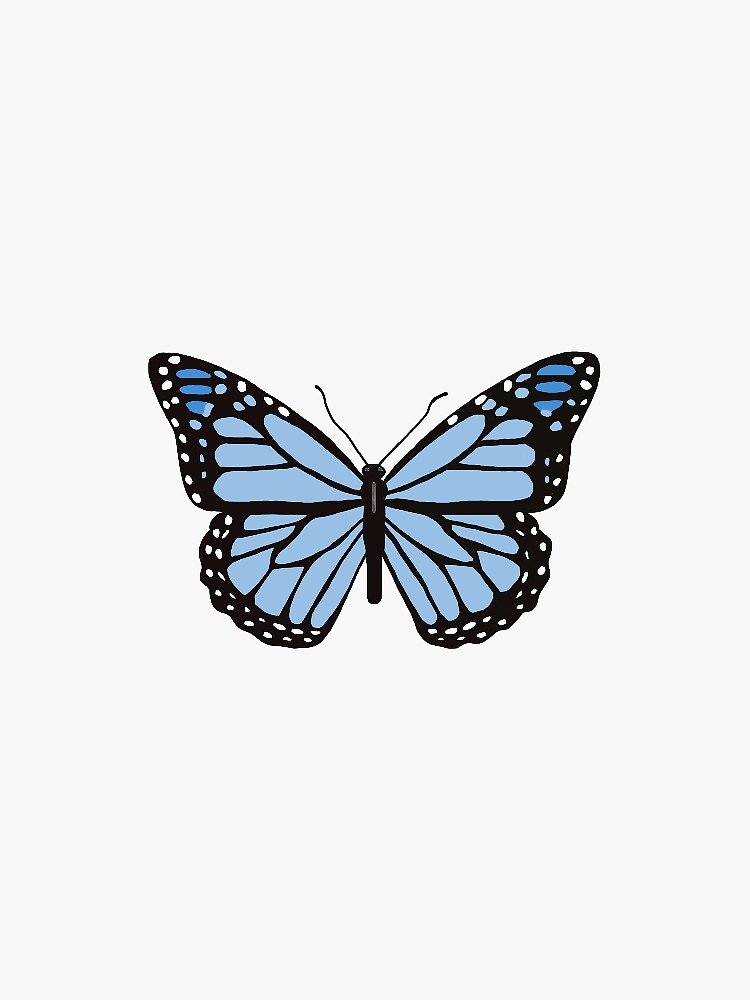 "Blue Monarch Butterfly " Sticker by Stylish-Prints | Redbubble
