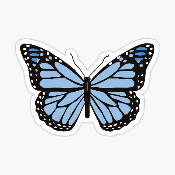 "Blue Monarch Butterfly " Sticker by Stylish-Prints | Redbubble
