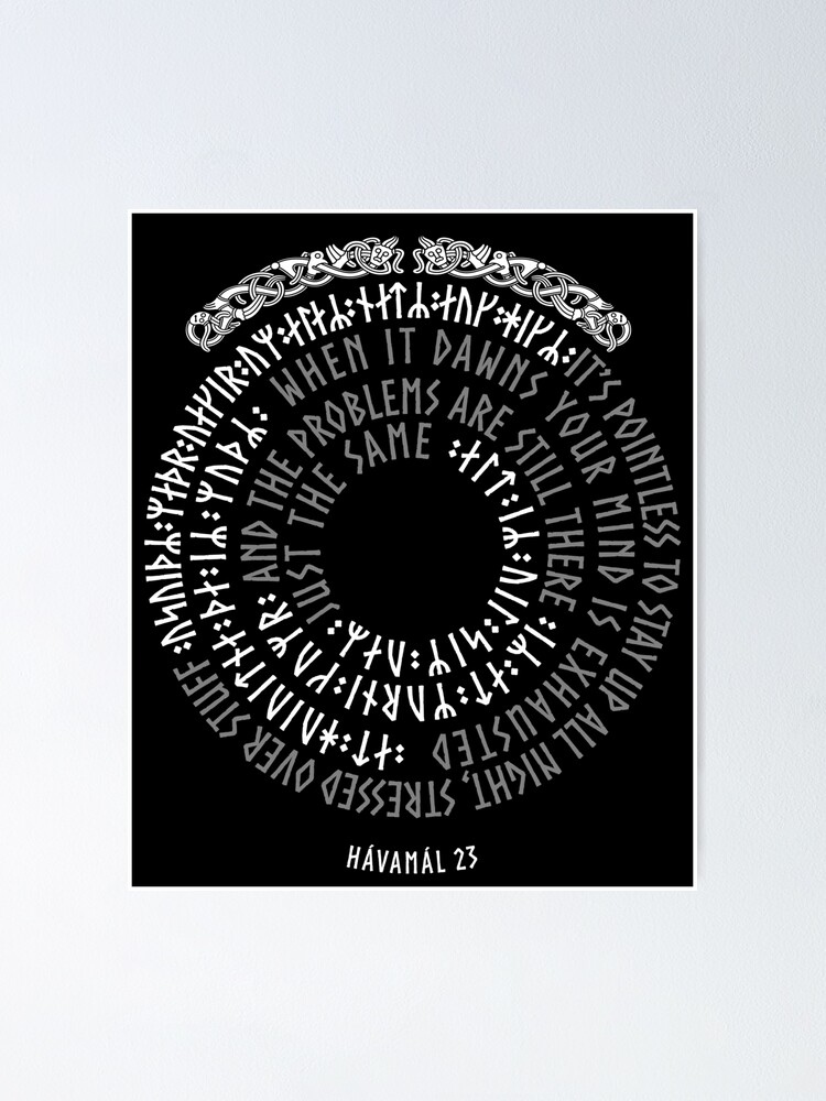 "Viking Runic Havamal" Poster for Sale by Helgi-chris | Redbubble