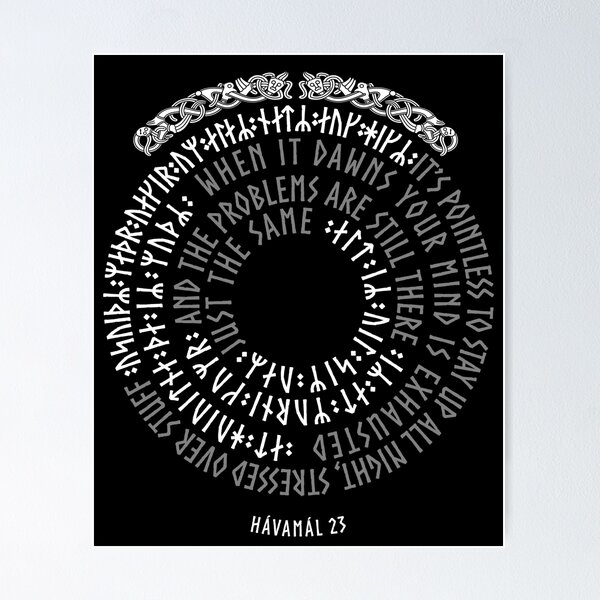 "Viking Runic Havamal" Poster for Sale by Helgi-chris | Redbubble