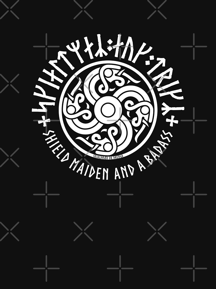 "Viking Runic Shield Maiden" T-Shirt von Helgi-chris | Redbubble
