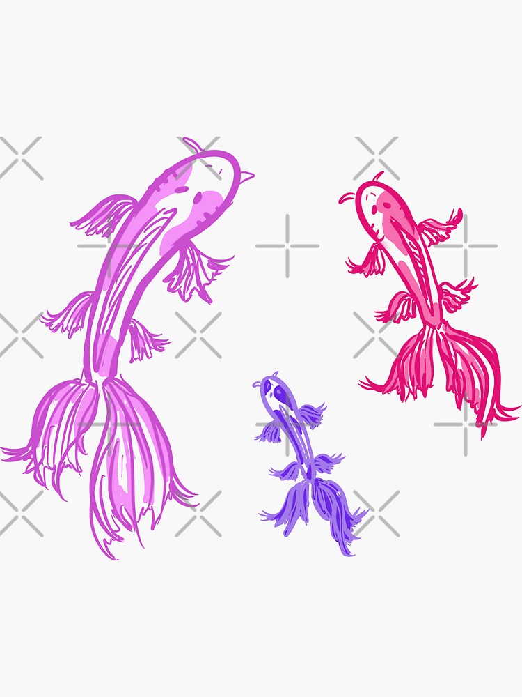 "Y2K koi fish" Sticker for Sale by mm9245 | Redbubble