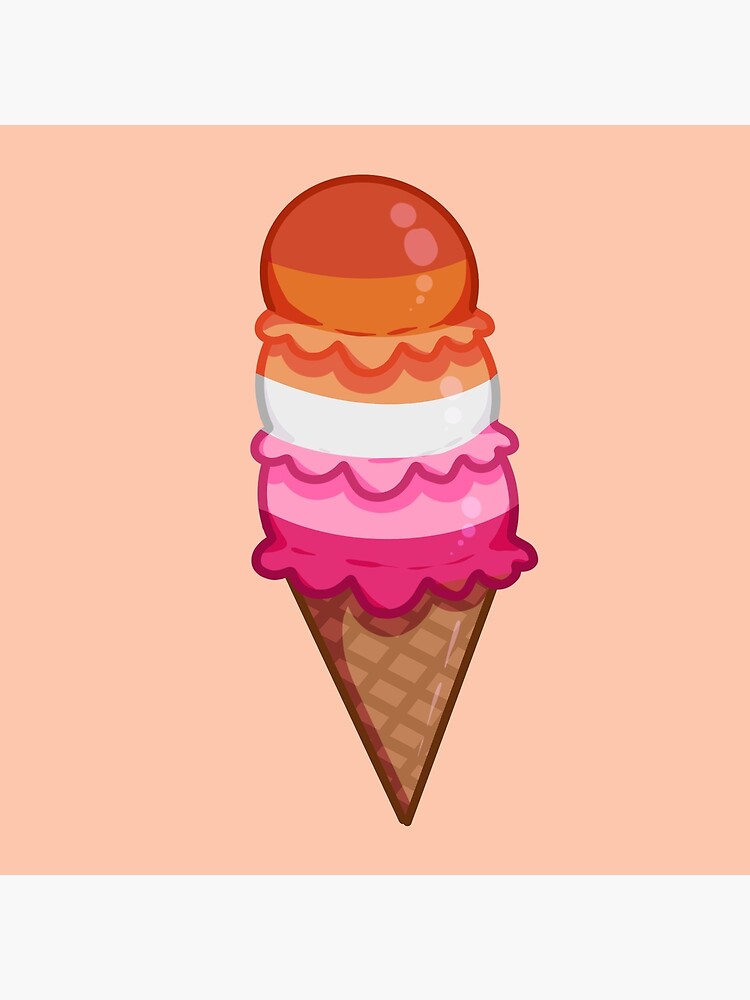 Lesbian Ice Cream Cone Poster For Sale By Kat Farr Redbubble