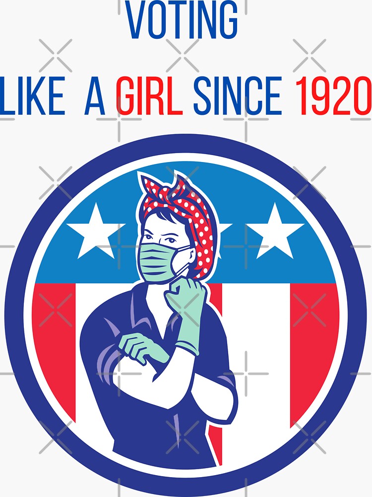 "Voting Like a Girl since 1920" Sticker for Sale by kenadams403 | Redbubble