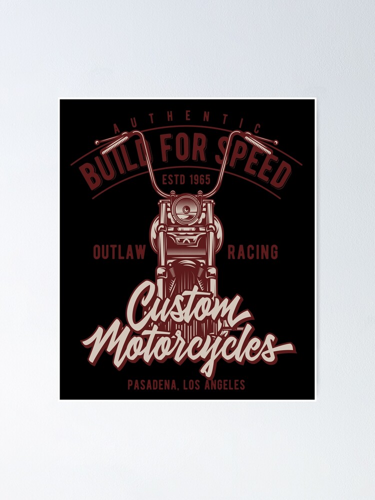 "Outlaw Racing Custom Motorcycles" Poster by Sinfamous | Redbubble