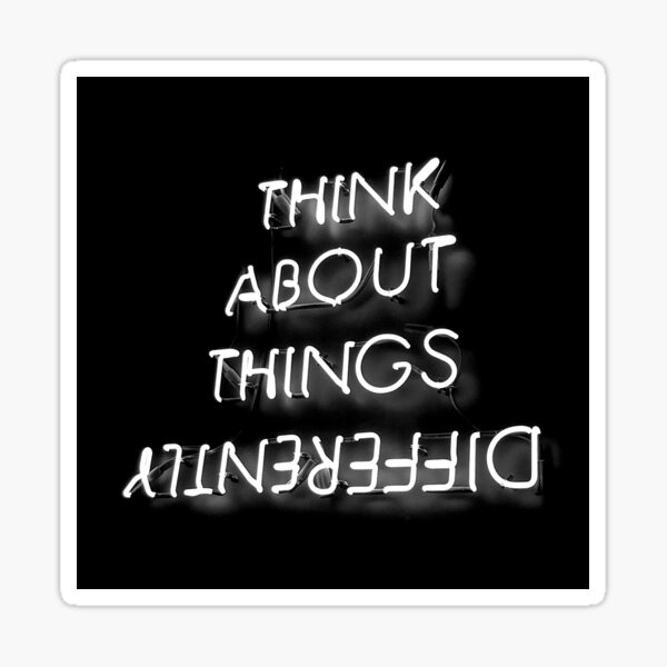 "Think Differently" Sticker by Yekaior | Redbubble