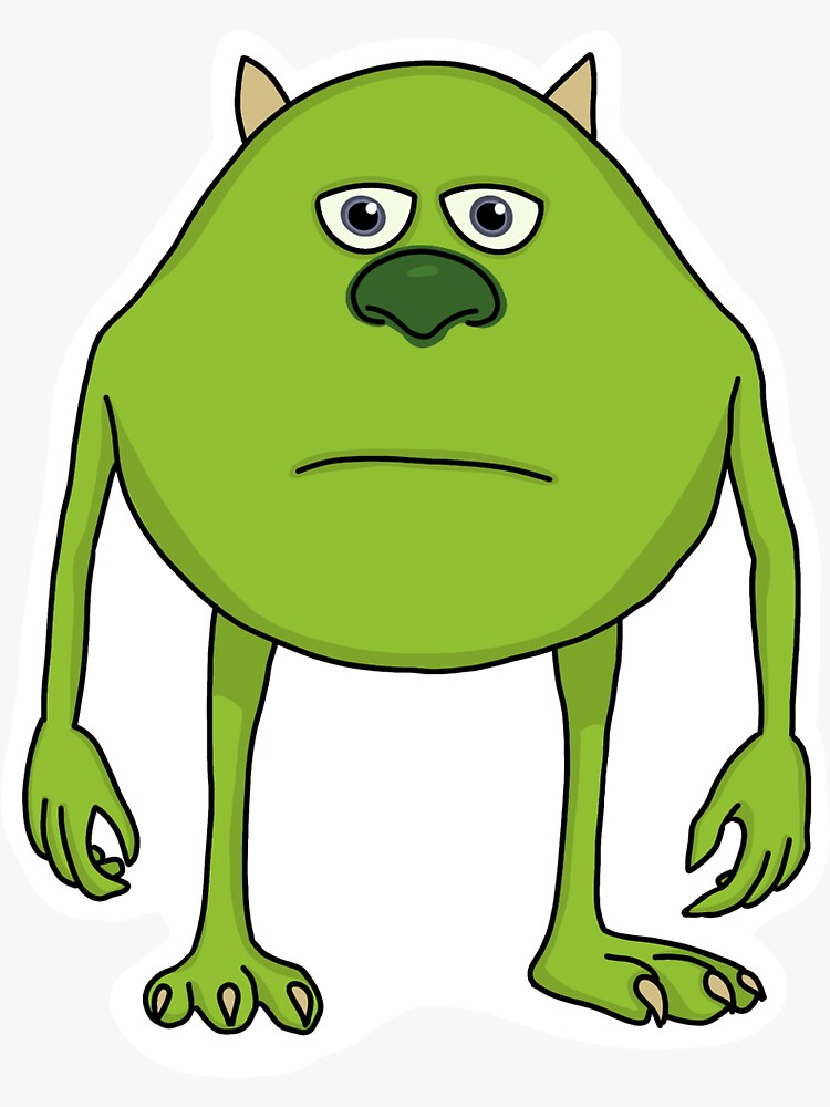 "Mike Wazowski Meme sticker" Sticker for Sale by astridwuttke | Redbubble