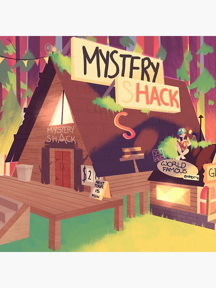 "The Mystery Shack" Sticker for Sale by jojkees-art | Redbubble