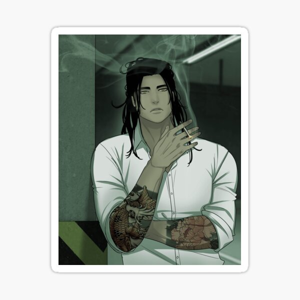 "Tora in Fitted White Shirt" Sticker by lilydusk | Redbubble