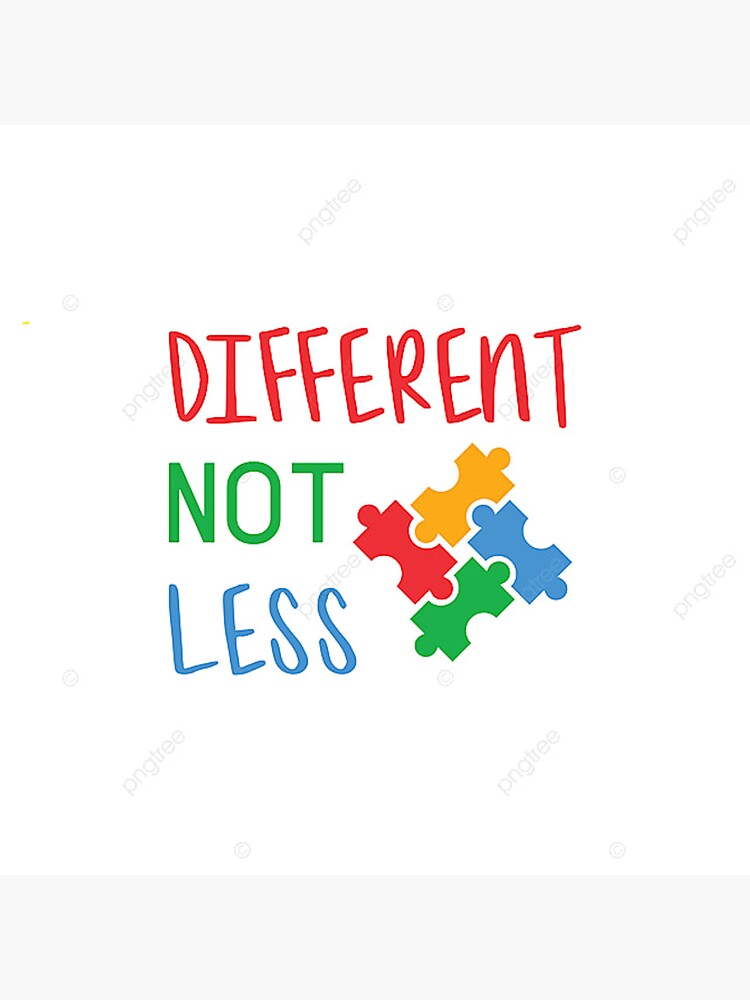 "Different not less" Sticker by darkrose23 | Redbubble