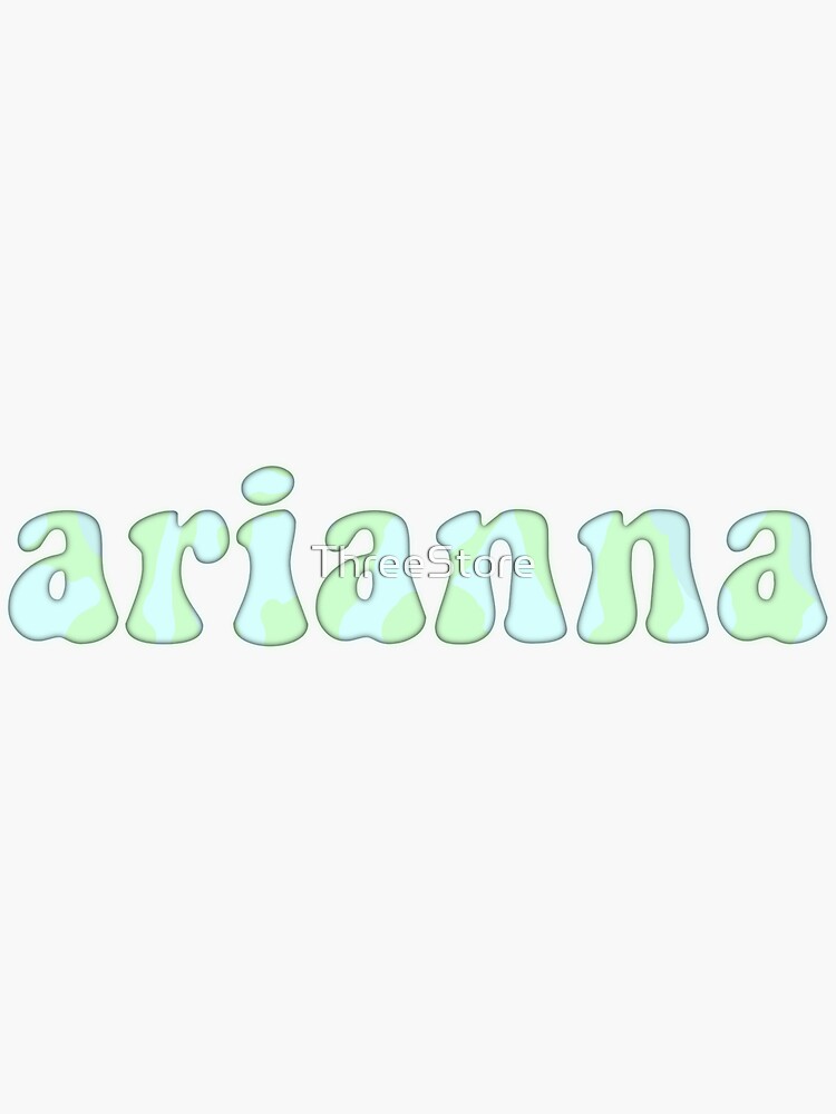 "Arianna custom name sticker" Sticker for Sale by ThreeStore | Redbubble