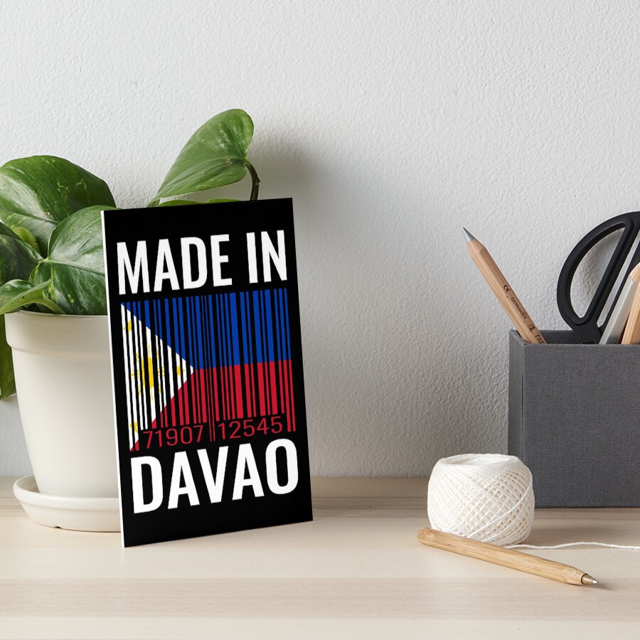 "Made In Davao Barcode Flag of the Philippines" Art Board Print by ...