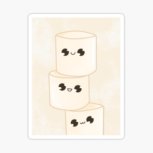 "Stack of Marshmallows" Sticker for Sale by Lola-ly | Redbubble