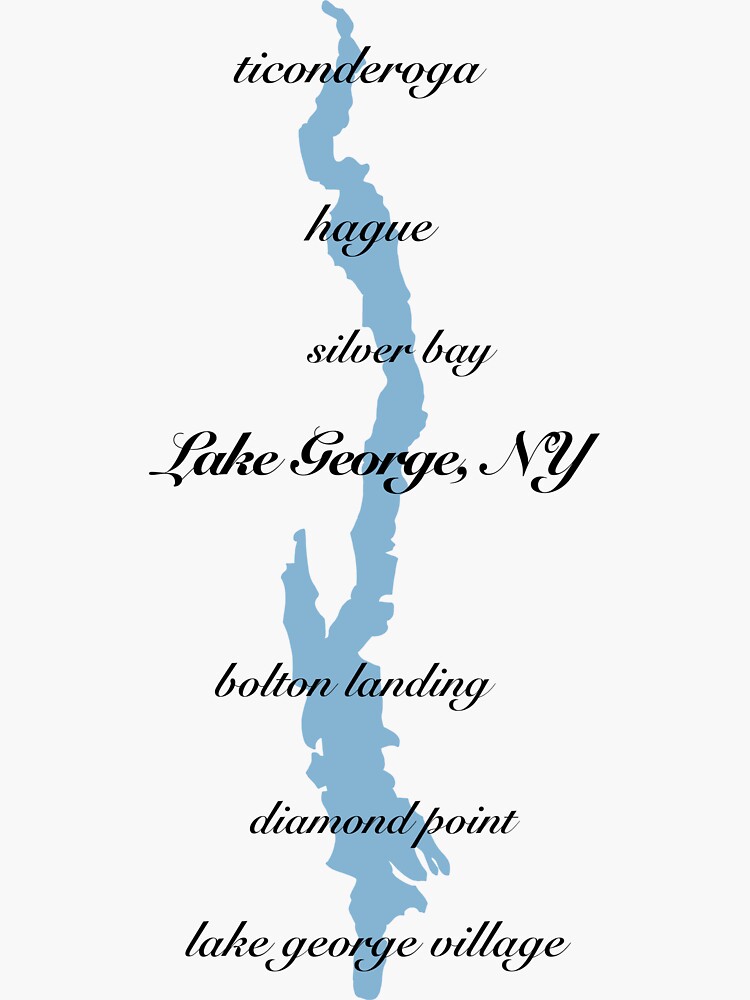"lake george, ny" Sticker for Sale by BadluckDesigns | Redbubble