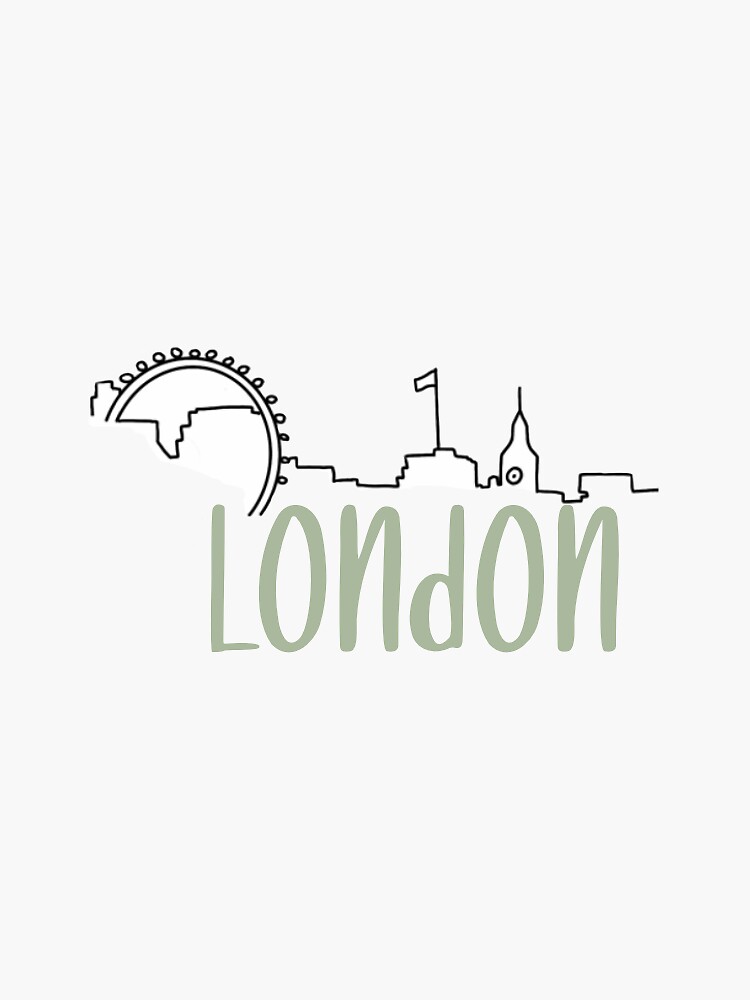 "London Skyline " Sticker by Gianna1Carly2 | Redbubble