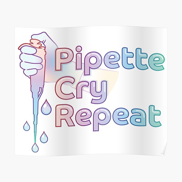 Poster « Pipette Cry Repeat PCR Pastel Rainbow Design », par Zit-Zat ...