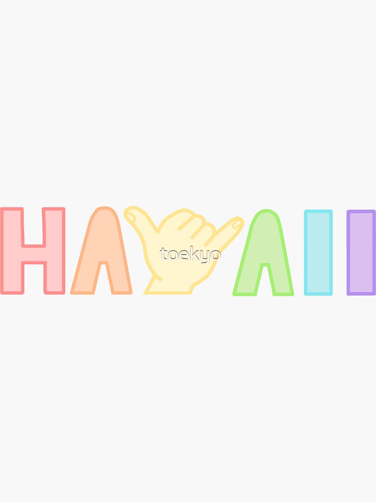 "Hawaii Shaka" Sticker for Sale by toekyo | Redbubble