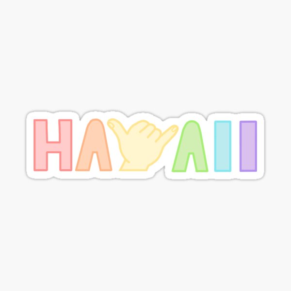 "Hawaii Shaka" Sticker for Sale by toekyo | Redbubble